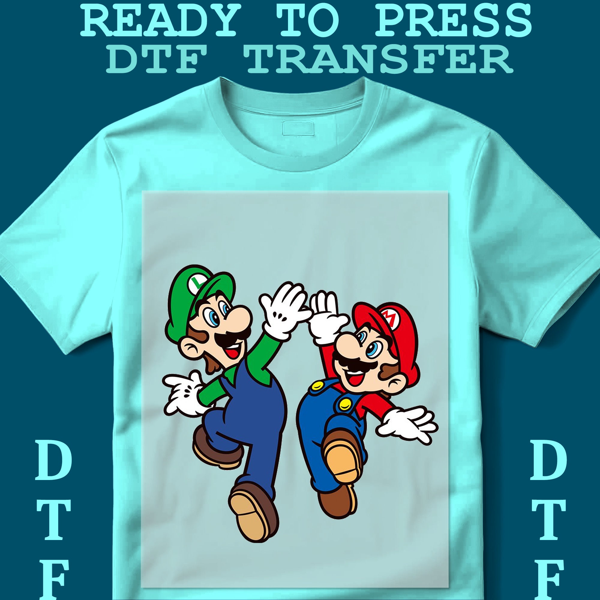 Super Mario & Luigi DTF Transfer: Ready to Press - Etsy