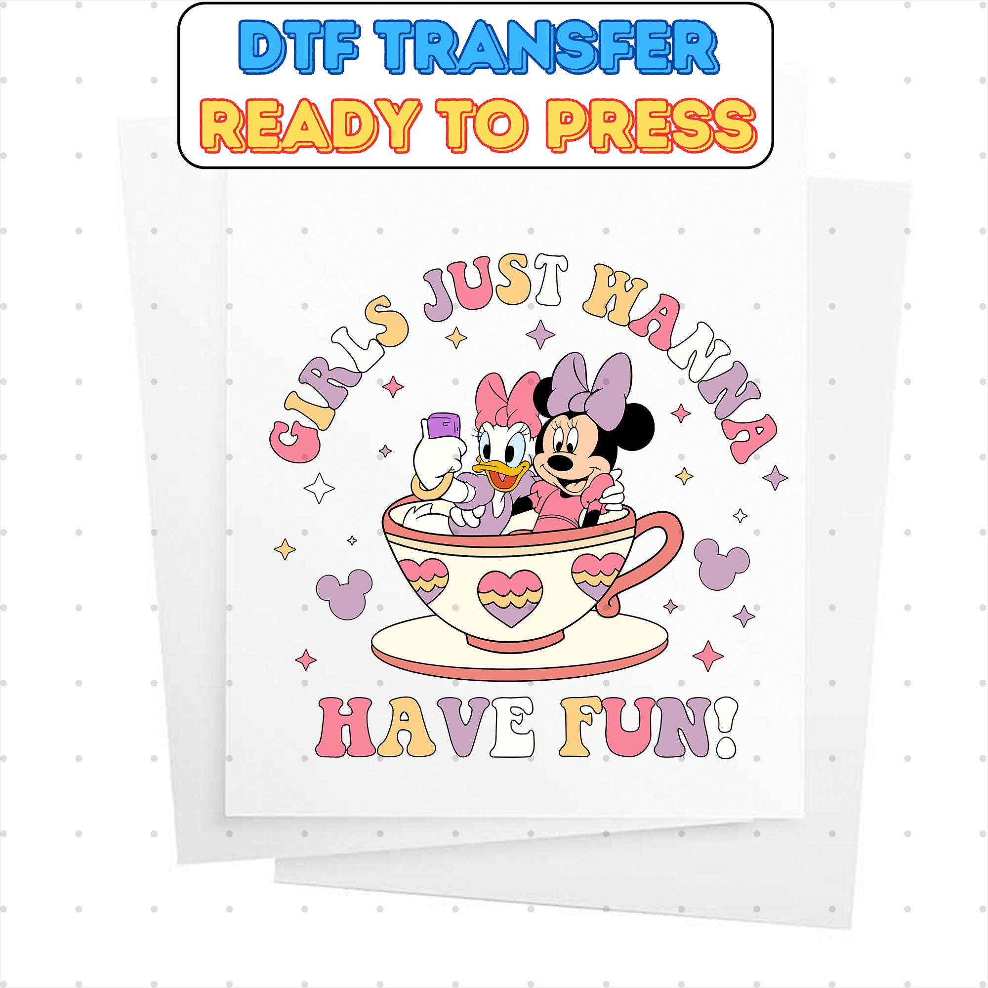 Daisy Duck and Minnie Mouse DTF Transfer Best Friend Girls Just Wanna ...