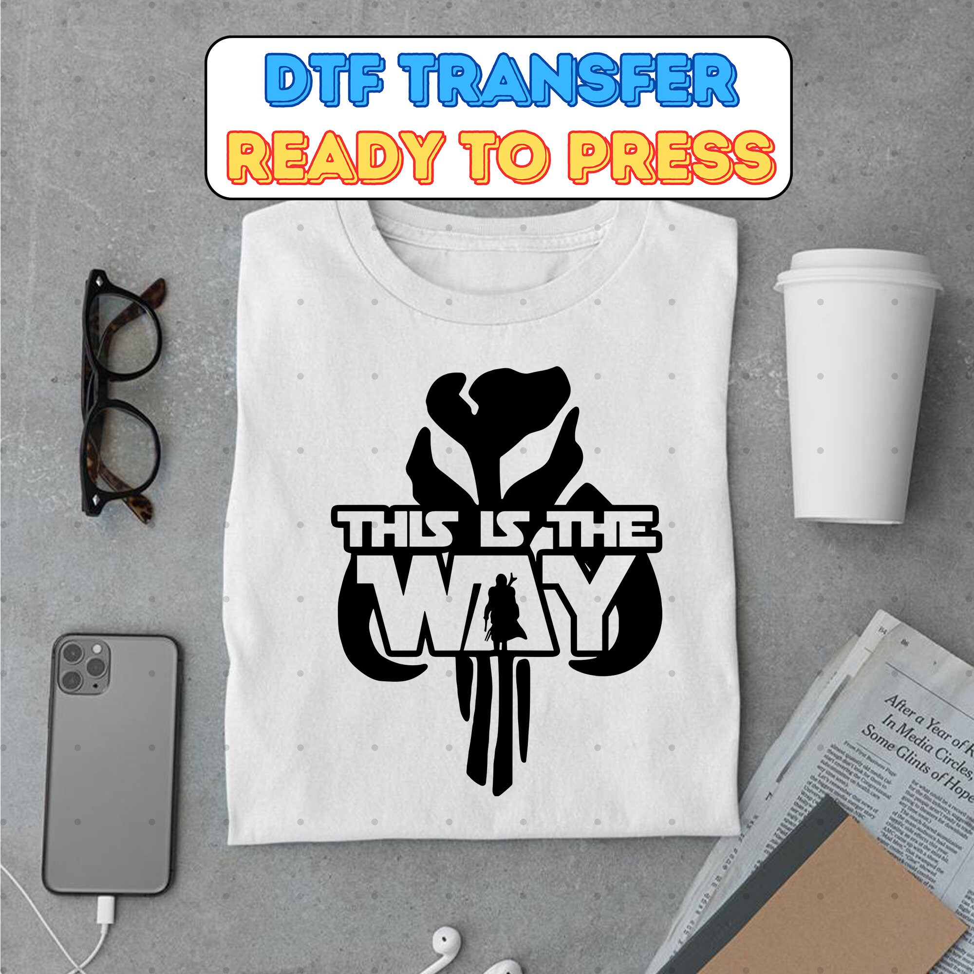 Mandalorian Mythosaur Skull Decal This is the Way DTF Transfer,star ...
