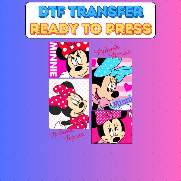 Minnie Mouse Dtf Transfer - Etsy