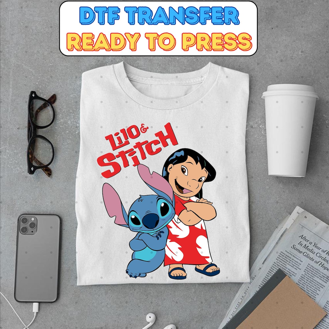 Lilo and Stitch Heat DTF Transfer, Disney Stitch and Friend Lilo Heat ...