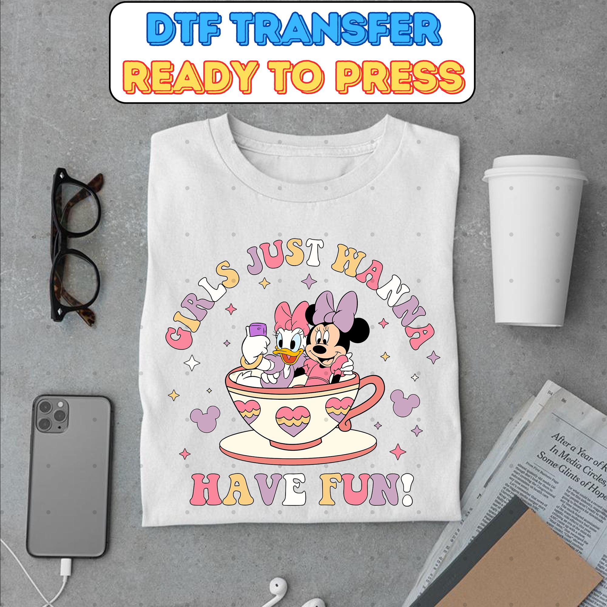 Daisy Duck and Minnie Mouse DTF Transfer Best Friend Girls Just Wanna ...