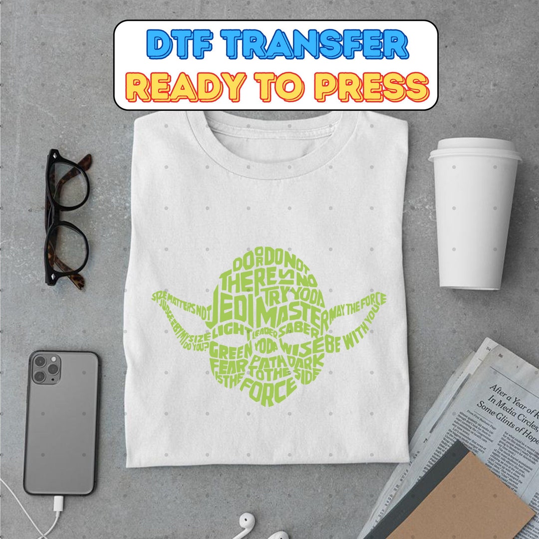 Starwars Master Yoda DTF Transfer Ready to Press, Yoda Heat Transfer ...