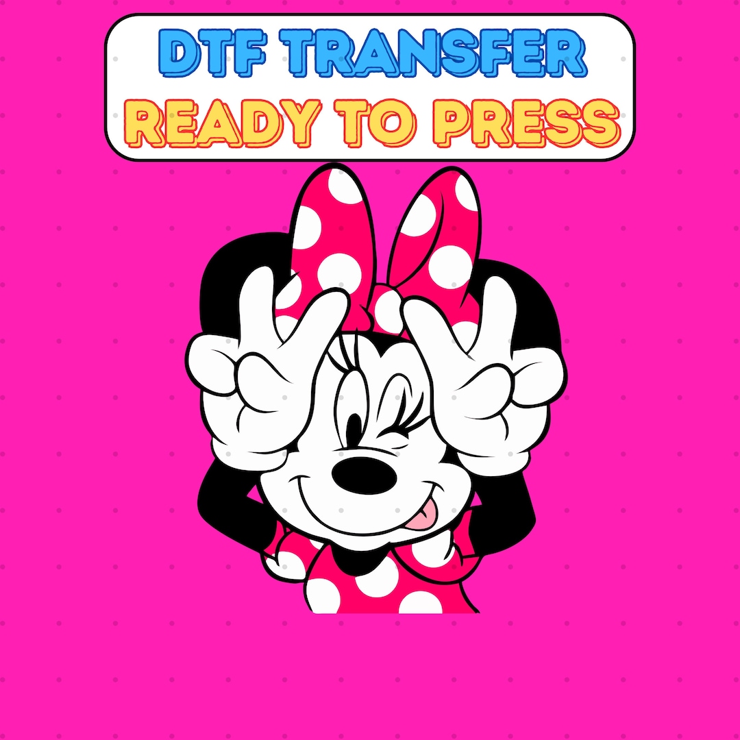Disney Minnie Mouse DTF Transfer Ready to Press, Disney Dtf Gang Sheet ...