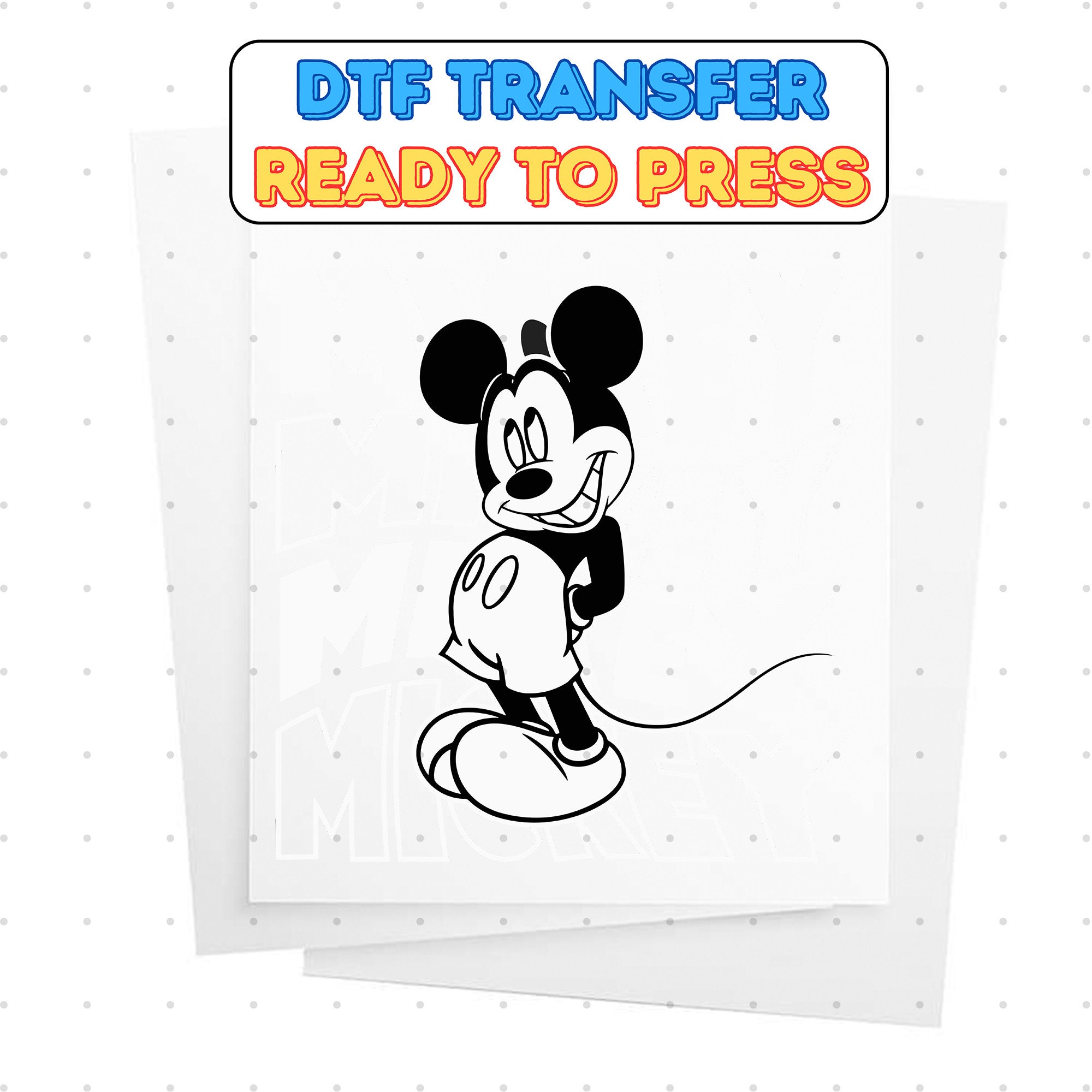 Mickey Mouse Heat DTF Transfer Ready to Press, Disney Family Vacation ...