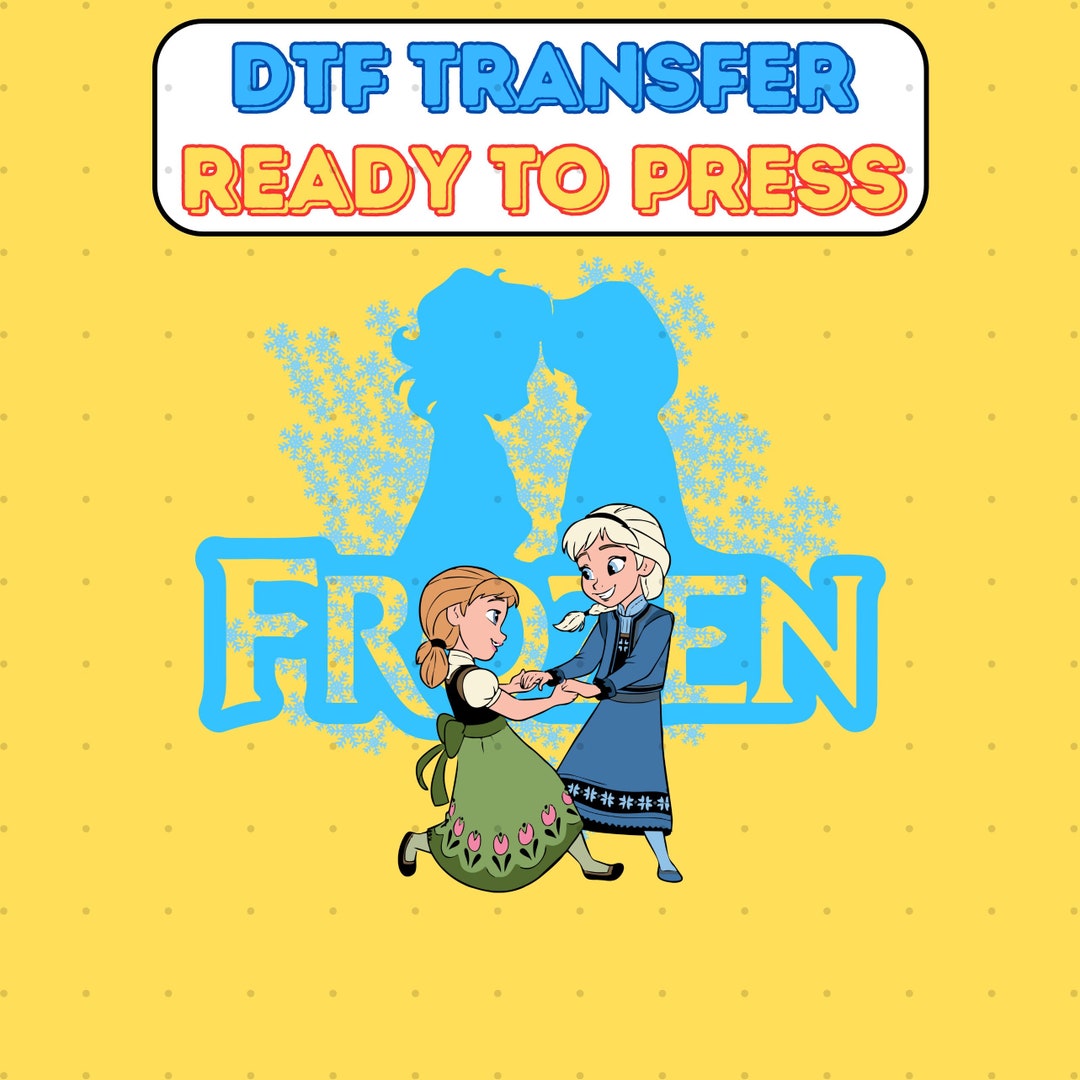 Princess Elsa and Anna Cute DTF Transfer, Frozen Ready to Press DTF ...