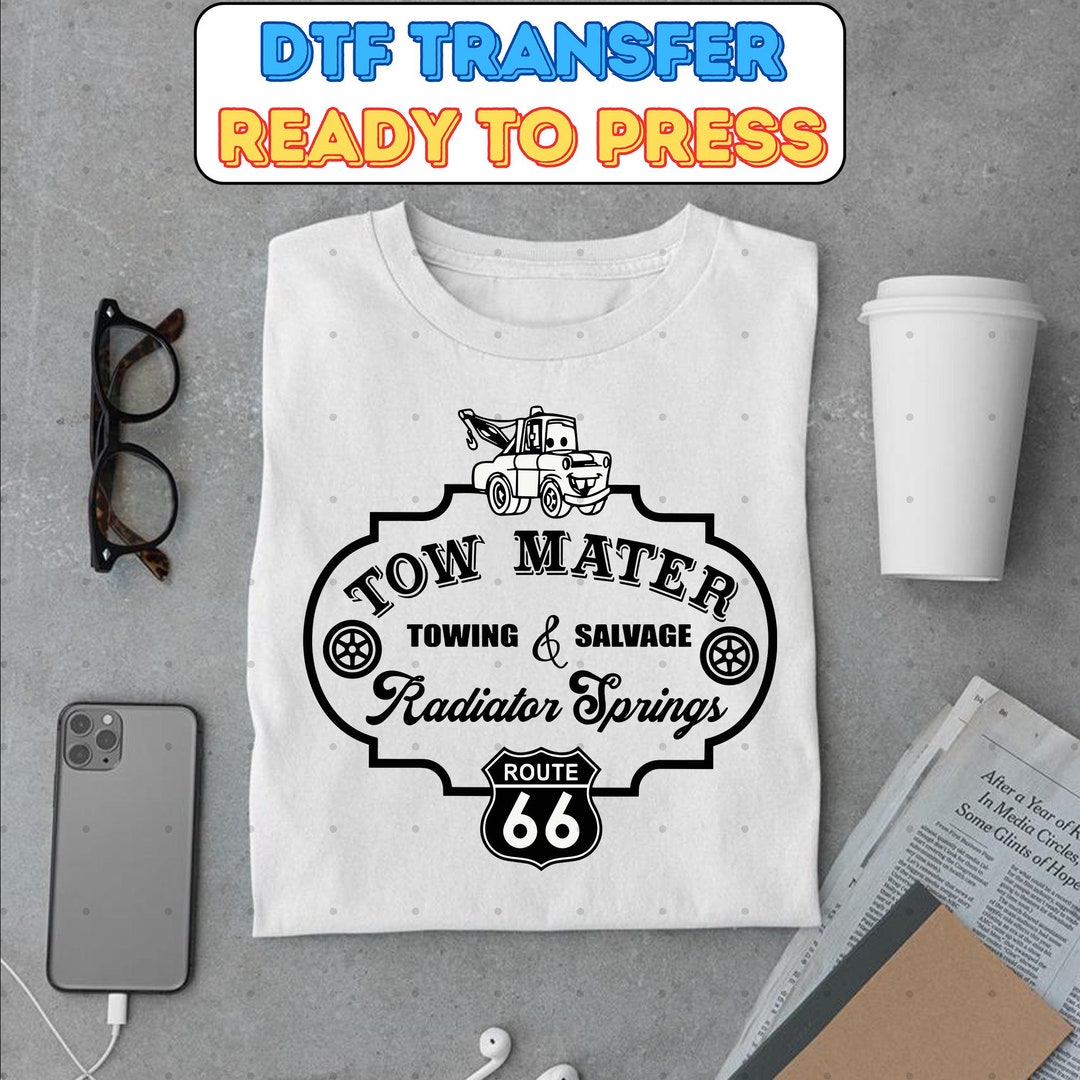 Tow Mater Towing and Salvage Radiator Springs DTF Transfer,tow Mater ...
