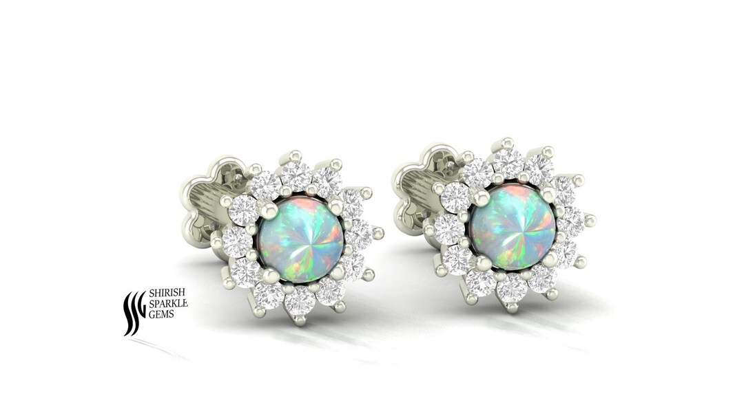 18k Gold Diamond Labret, Genuine Diamond Piercing, Diamond Nose Pin ...