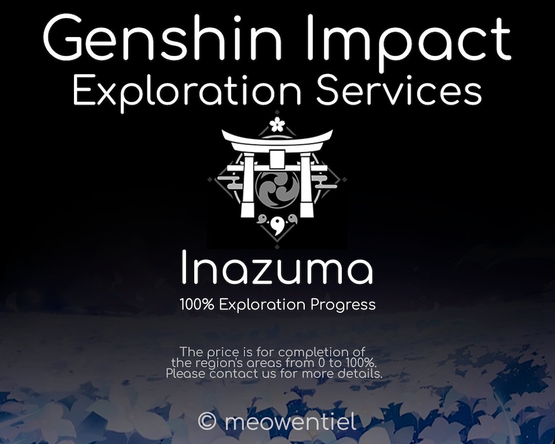 GI Genshin Impact Exploration Service Inazuma 100% - Etsy