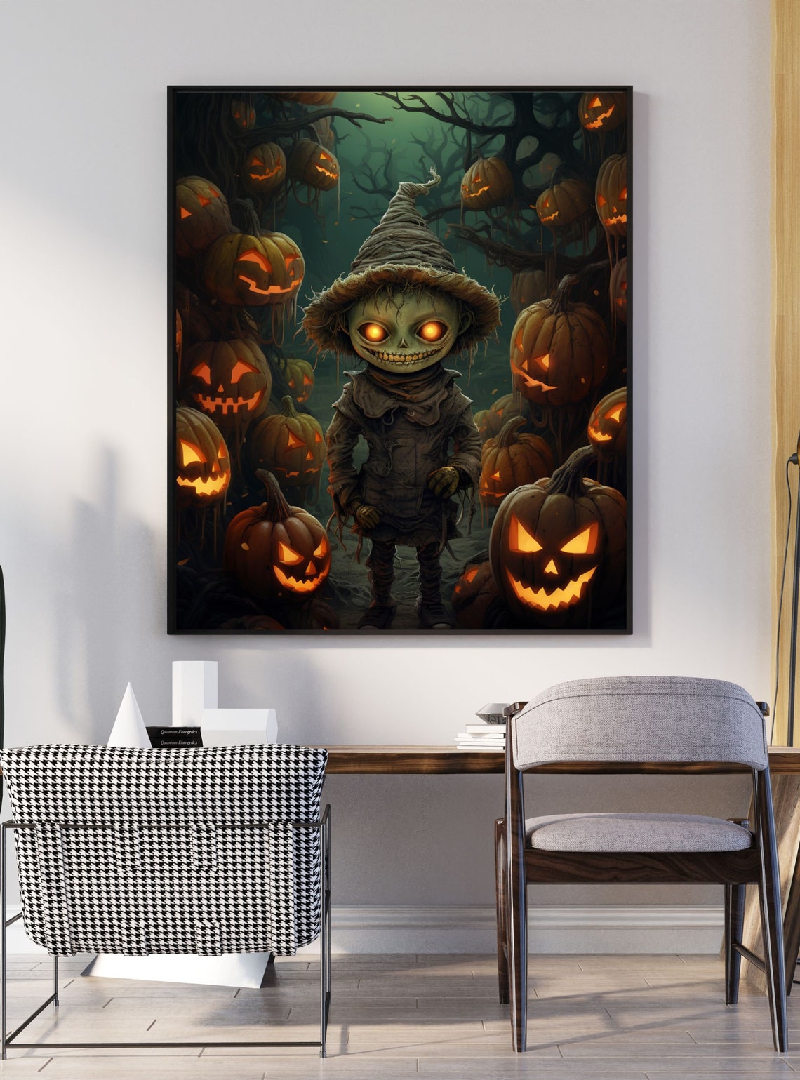 Creepy Halloween Digital Art Print, AI Generated, Wall Art, AI Art ...