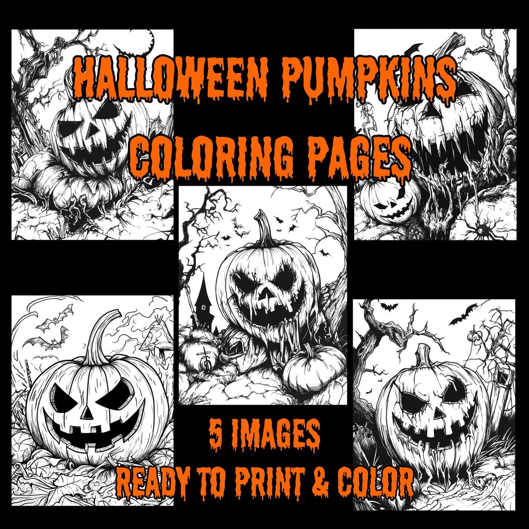 Halloween Pumpkins Coloring Pages, Halloween Printable, Halloween Color ...