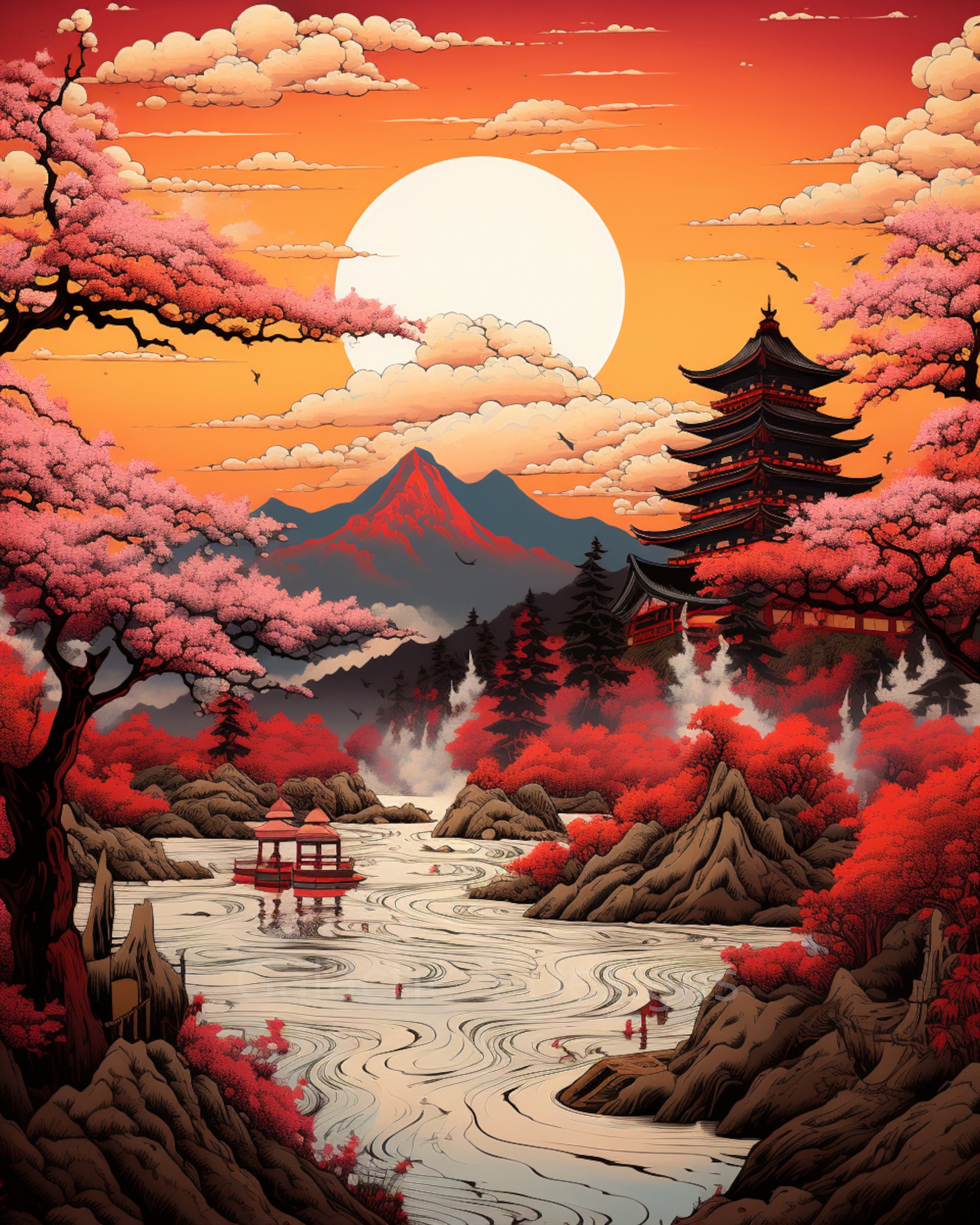 Pop Art Landscape Paintings