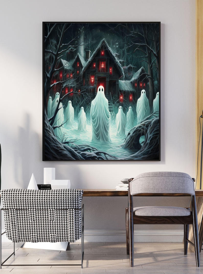 Winter Ghost Digital Download Art Print - AI Generated Wall Art ...