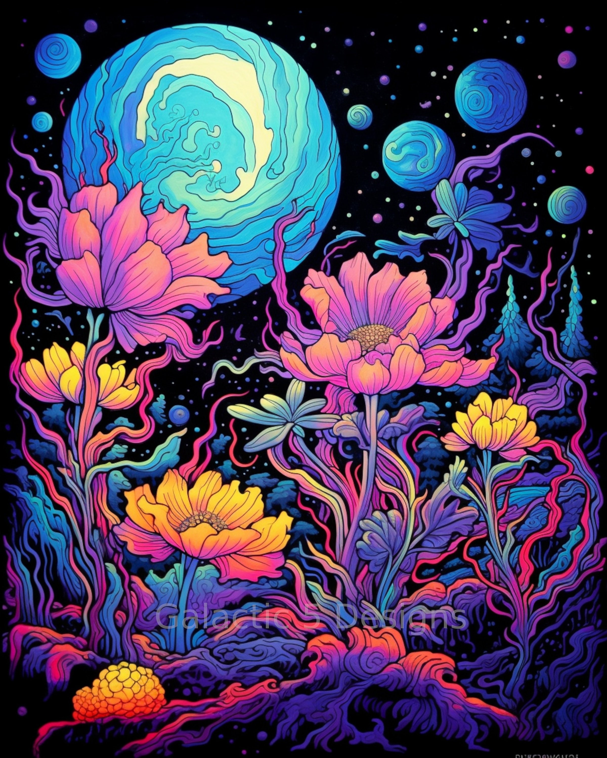 Psychedelic Trippy Flowers