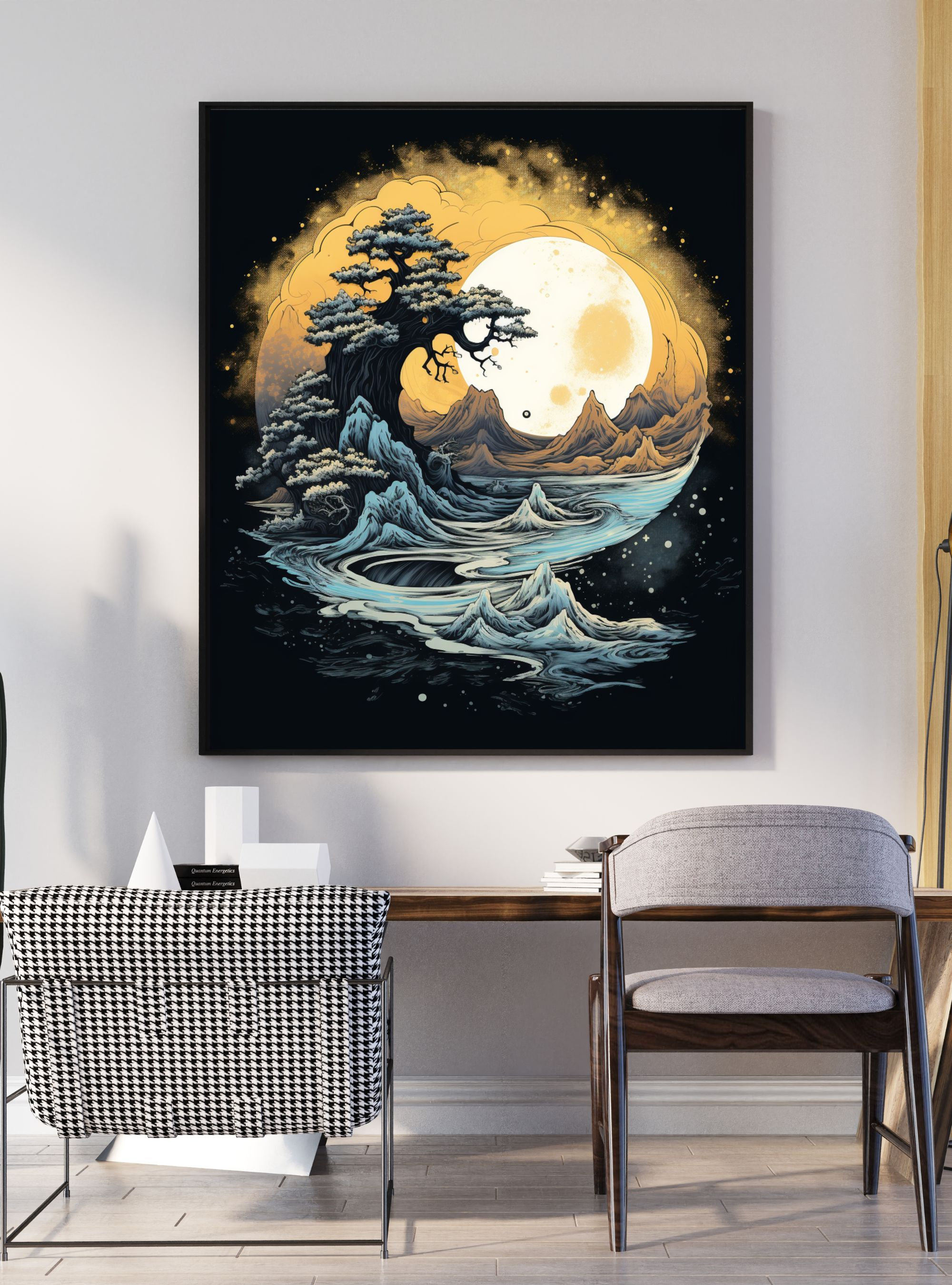 Night and Day Landscape Digital Art Print, Digital Download Art Print ...