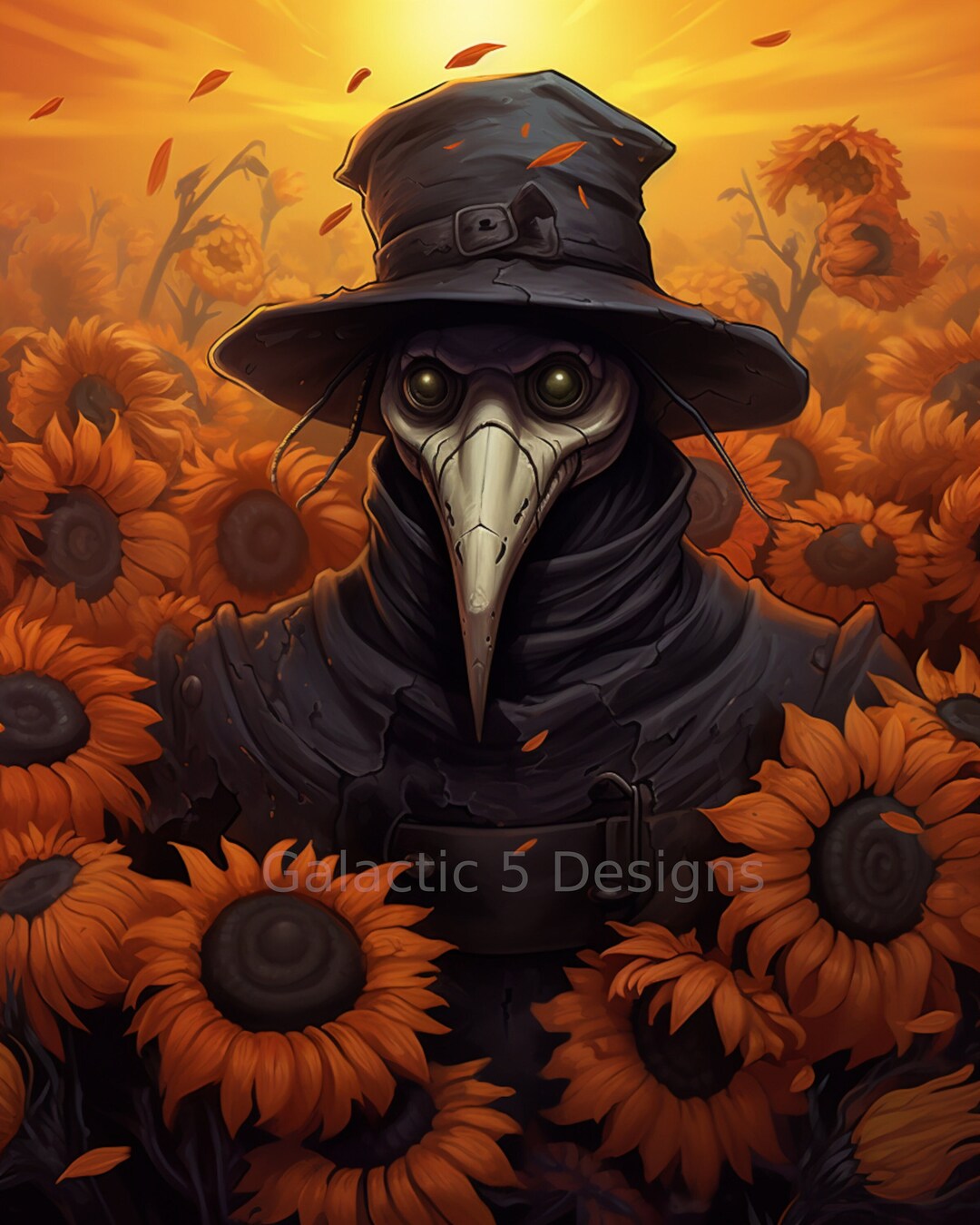 Plague Doctor Halloween Digital Download Art Print - AI Generated Wall ...