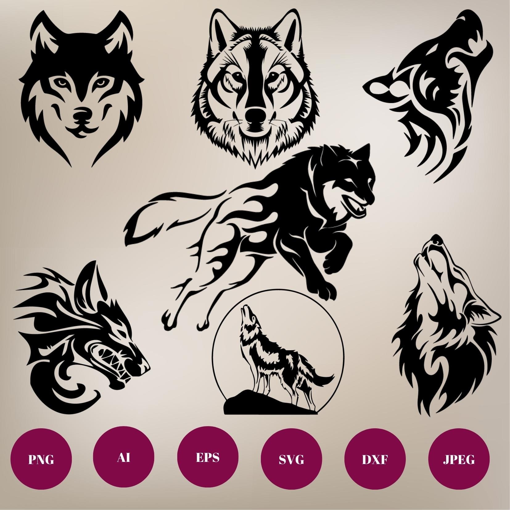 Wolves Svg , Howling Wolf Svg , Wolves Svg Silhouette , Wolf Art , Wolf ...