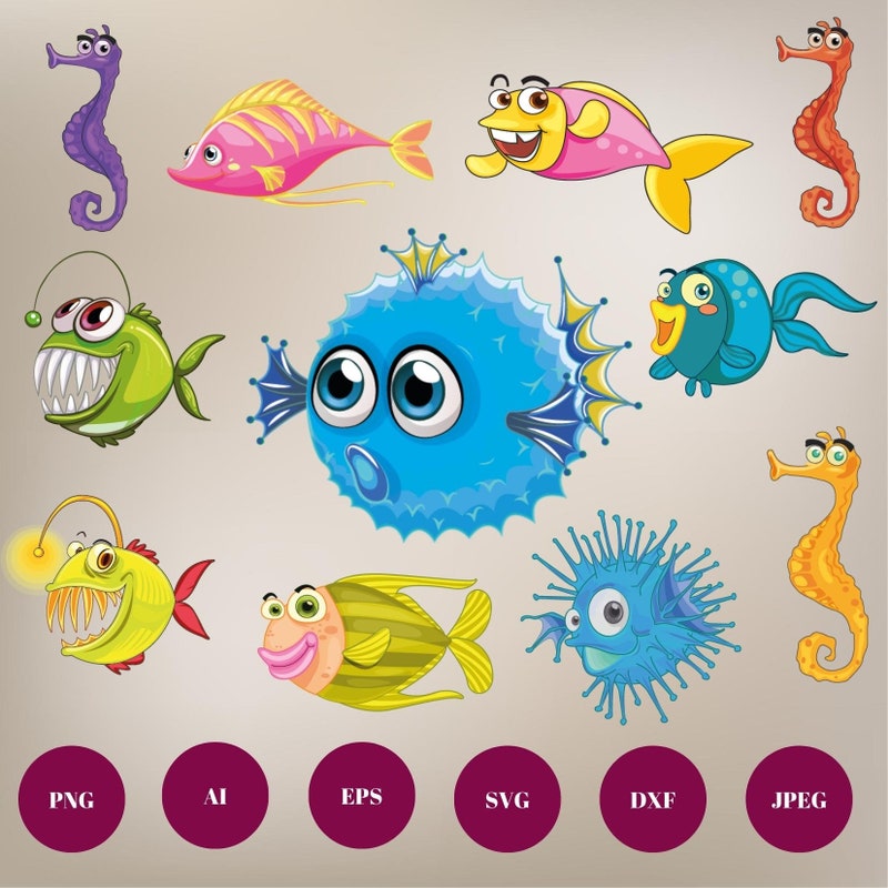 Fish Svg - Etsy