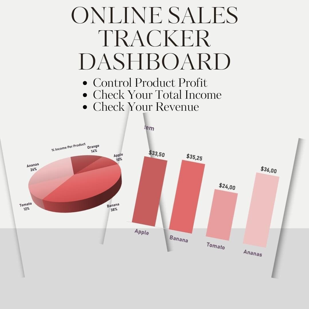 Sales Tracker sales Dashboard Template Small Business Spreadsheet ...