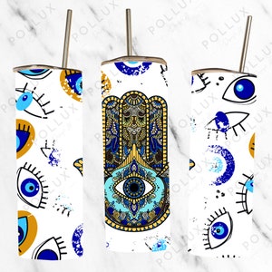 Evil Eye 20oz Skinny Tumbler Wrap Design Evil Eye Tumbler Wrap, Evil ...