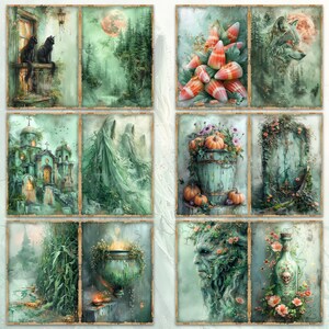 Printable Paper in Horror Story Theme, 40 Images and 20 Junk Journal ...