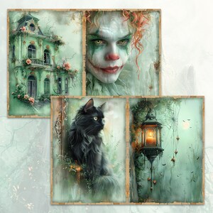 Printable Paper in Horror Story Theme, 40 Images and 20 Junk Journal ...