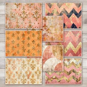 Printable Paper Peach Theme, 52 Sheets, Big Bundle Backgrounds, Digital ...