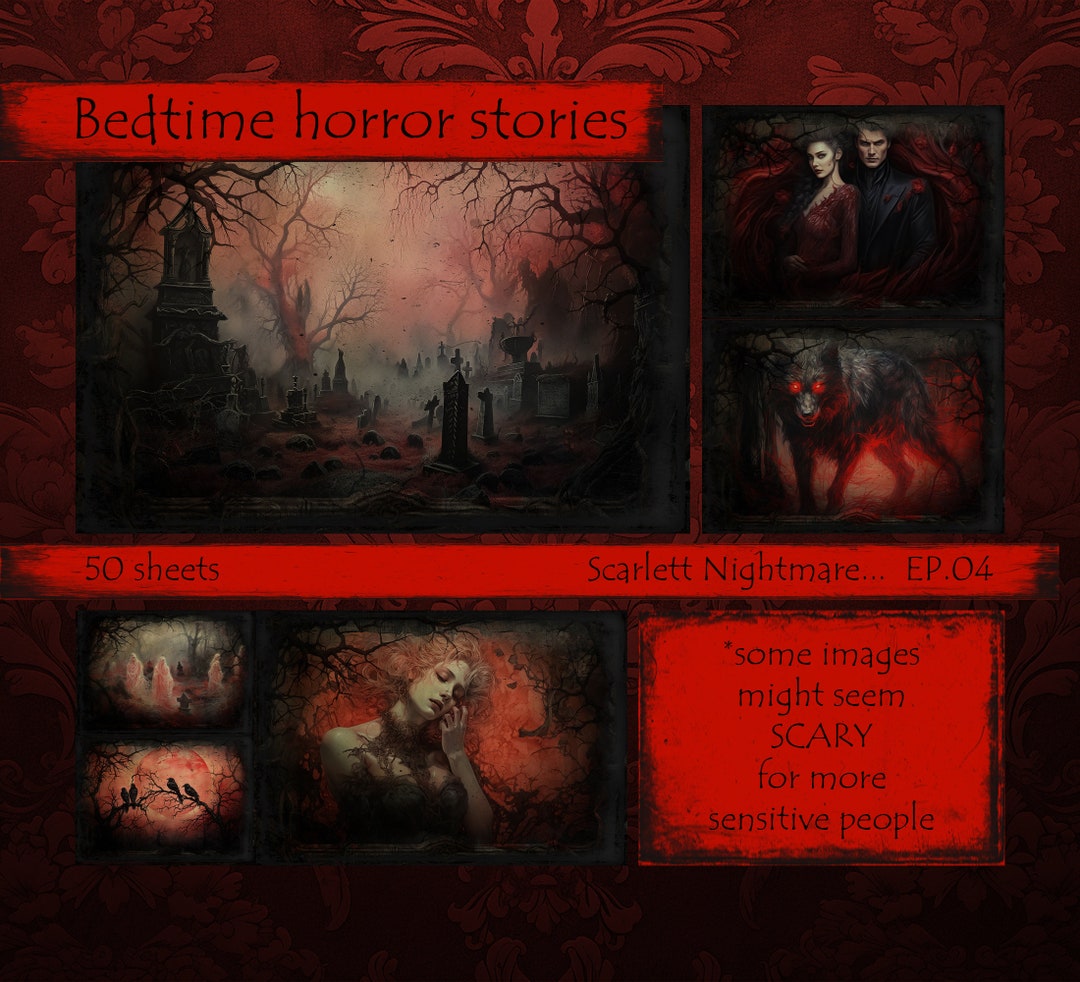 Printable 50 Pages, Big Bundle, Scary Pages, Journaling Paper, Digital ...