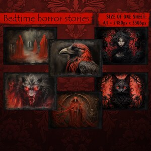 Printable 50 Pages, Big Bundle, Scary Pages, Journaling Paper, Digital ...