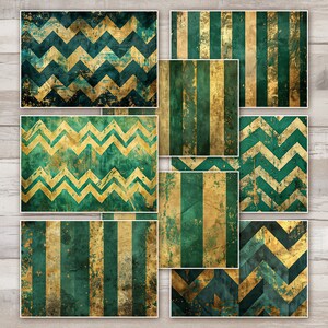 Printable Paper Green Theme, 52 Sheets, Big Bundle Backgrounds, Digital ...