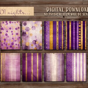Printable Paper Purple Theme, 50 Sheets, Big Bundle Backgrounds ...