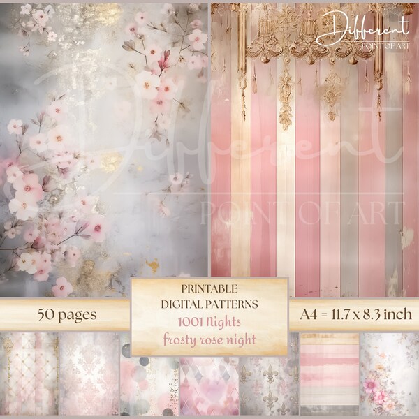 Pink Damask Pattern - Etsy