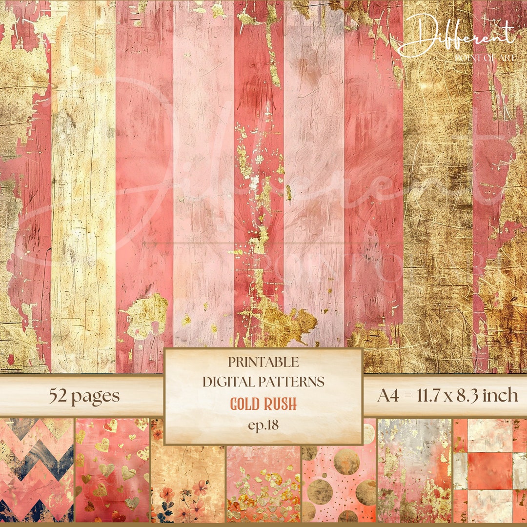 Printable Paper Peach Theme, 52 Sheets, Big Bundle Backgrounds, Digital ...