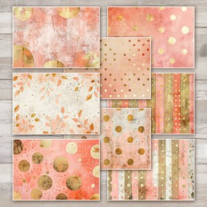 Printable Paper Peach Theme, 52 Sheets, Big Bundle Backgrounds, Digital ...