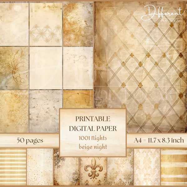 Damask Digital Paper - Etsy