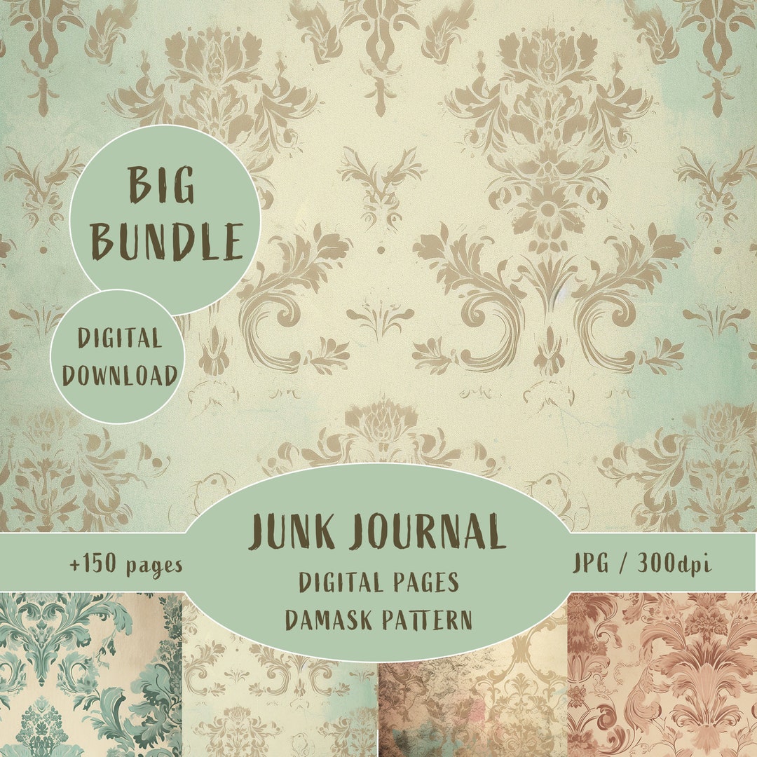 Shop Closing on January 1st Junk Journal, Shabby Chic, Damask Pattern ...