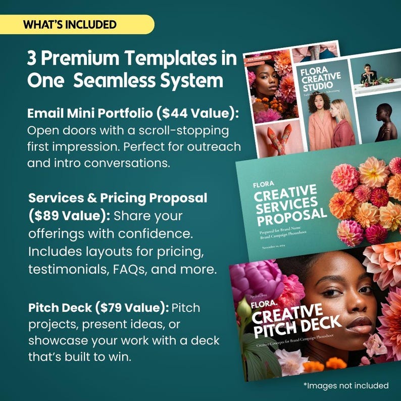 Pitch Like a Pro Template Bundle – Flora Collection | Pitch Deck ...