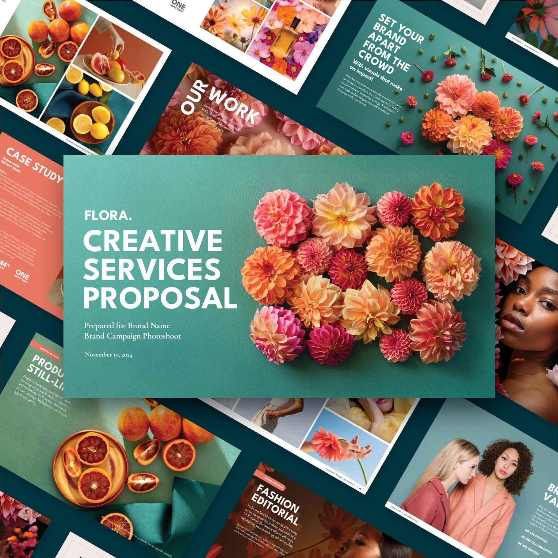 Pitch Like a Pro Template Bundle – Flora Collection | Pitch Deck ...