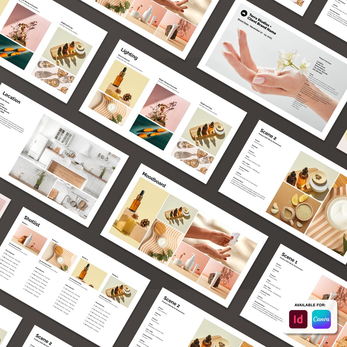 Photoshoot Production Deck Presentation Template for Photographers and ...