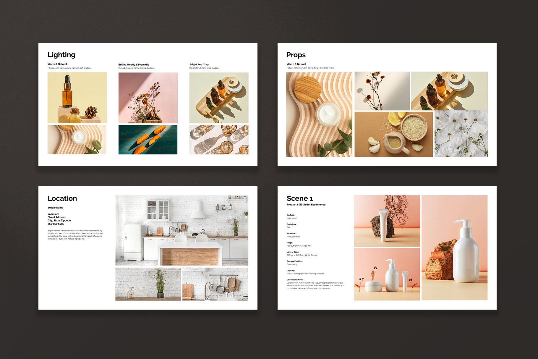 Photoshoot Production Deck Presentation Template for Photographers and ...