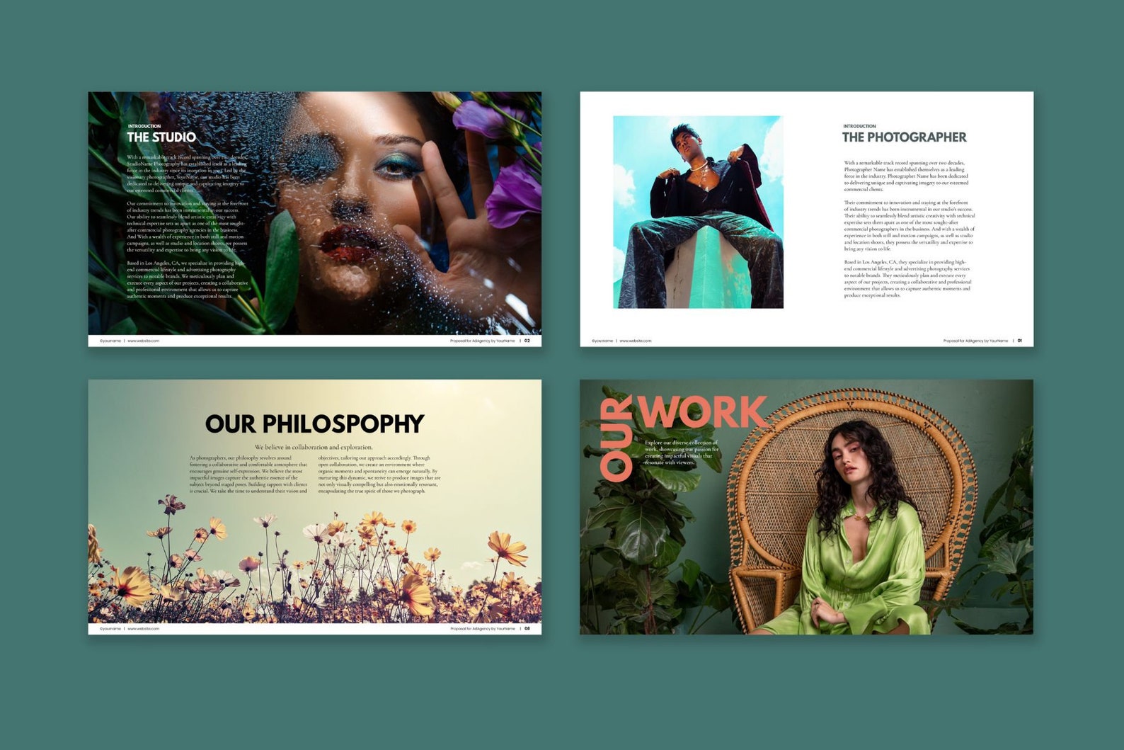 Flora Premium Pitch Deck & Proposal Template for Indesign and Canva ...