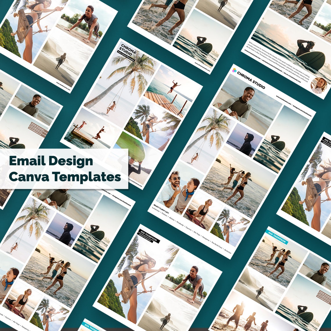 Chroma | Email Design Canva Templates Package for Pitching Clients. - Etsy