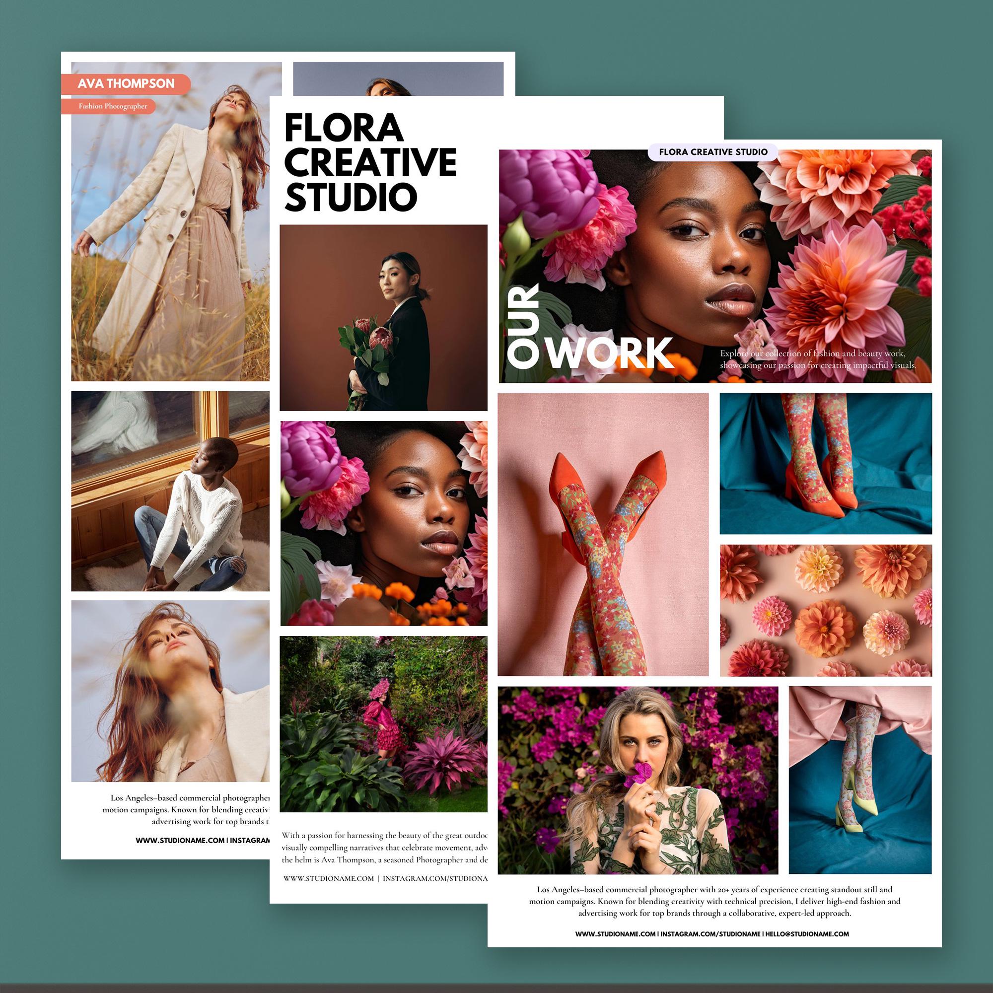 Flora | Email Portfolio Canva Templates Package for Pitching Clients ...