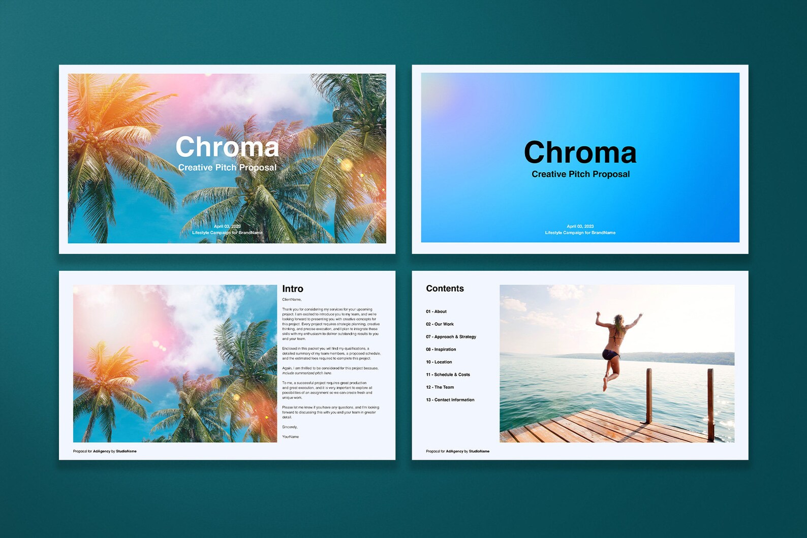 Chroma Pitch Deck Template: Canva & Indesign, Creative Pros - Etsy