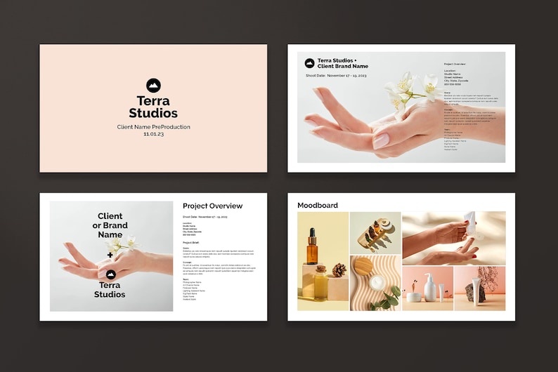 Photoshoot Production Deck Template for Indesign & Canva - Etsy