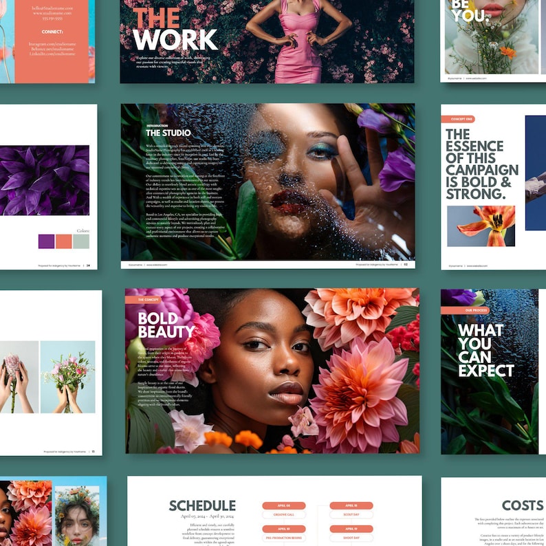 Flora | Premium Pitch Deck & Proposal Template for Indesign and Canva ...