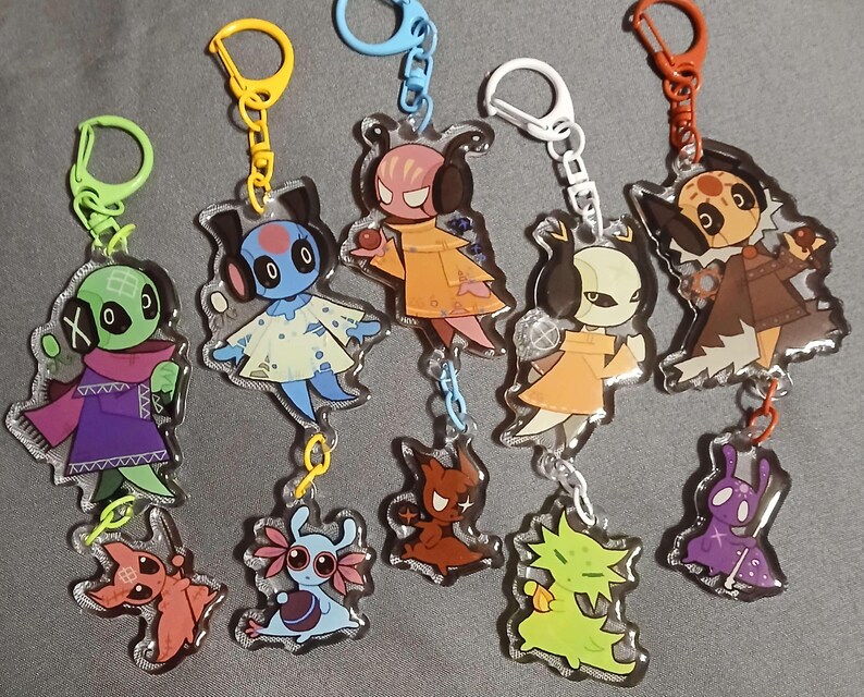 Rain World Iterator & Slugcat Connected Acrylic Charms ( Out of Watcher ...