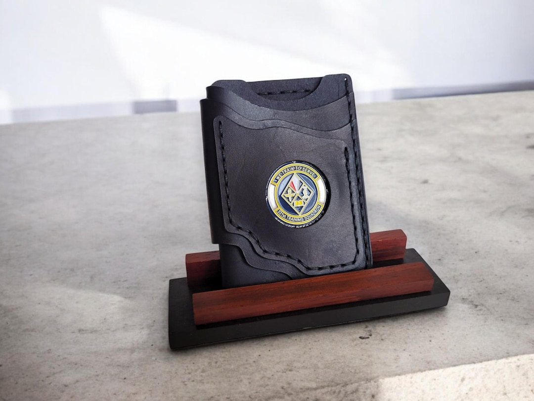 Challenge Coin Wallet. Front Pocket Wallet. Leather Minimalist Wallet ...