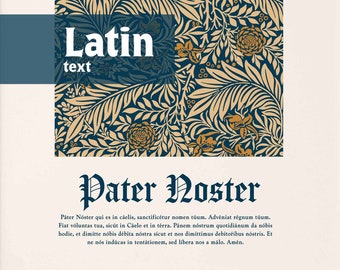 Ave Maria Hail Mary Latin Catholic Prayer, Catholic Poster, Catholic ...