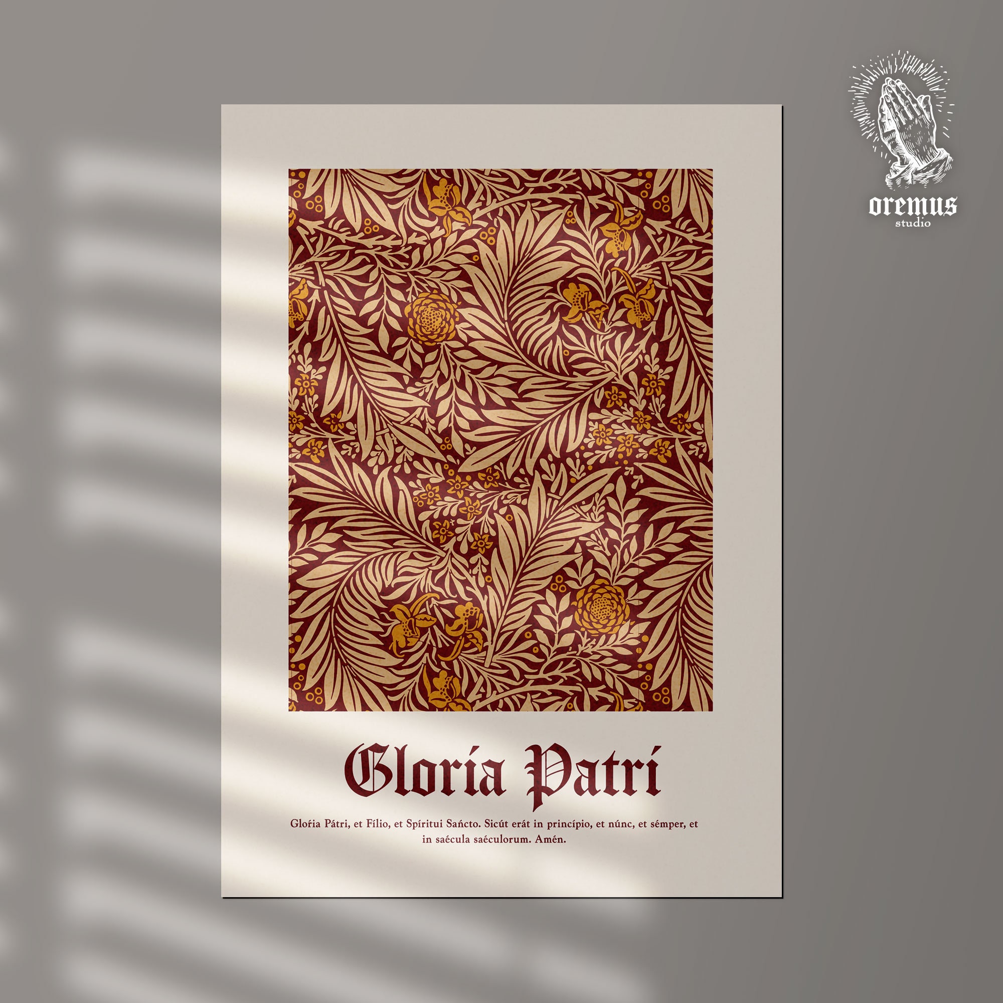 Gloria Patri Glory Be Latin Prayer, Catholic Poster, Catholic Wall Art ...